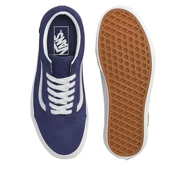 VANS Old Skool Suede Sneakers - Deep Twilight Blue/white