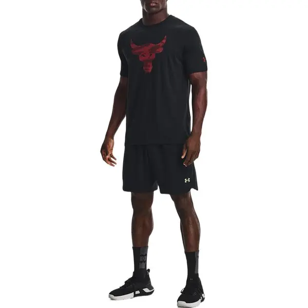 Under Armour Project Rock Brahma Bull T-shirt 'black Red - Black/red