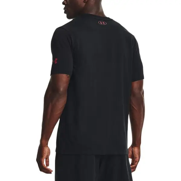 Under Armour Project Rock Brahma Bull T-shirt 'black Red - Black/red