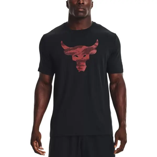 Under Armour Project Rock Brahma Bull T-shirt 'black Red - Black/red