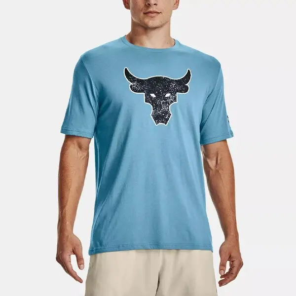 Under Armour Project Rock Brahma Bull Short Sleeve T-shirt - Sky Blue