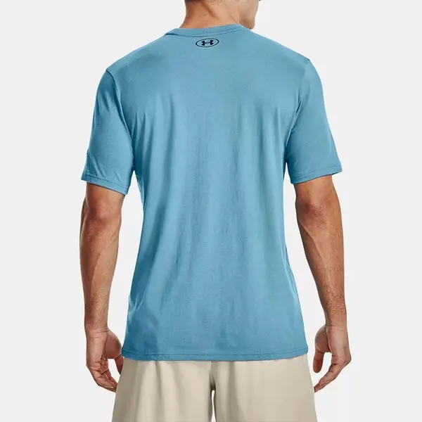 Under Armour Project Rock Brahma Bull Short Sleeve T-shirt - Sky Blue