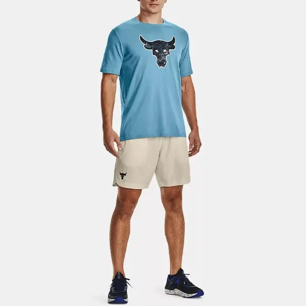 Under Armour Project Rock Brahma Bull Short Sleeve T-shirt - Sky Blue