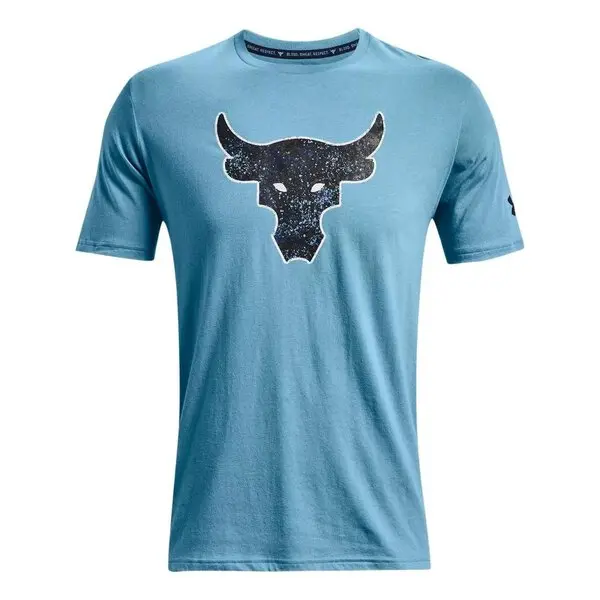 Under Armour Project Rock Brahma Bull Short Sleeve T-shirt - Sky Blue