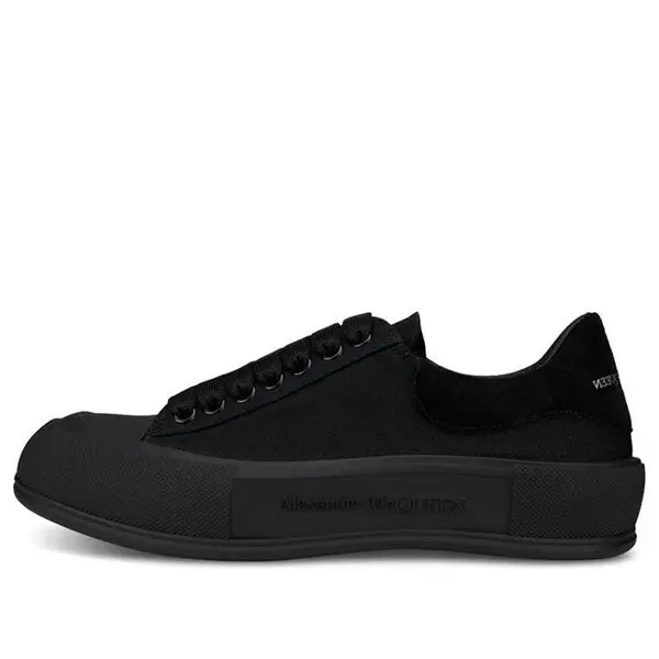 Alexander McQueen Deck Skate Plimsoll Lace Up - Black/black/black