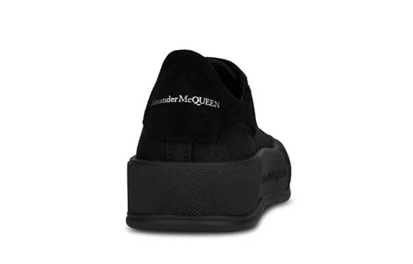 Alexander McQueen Deck Skate Plimsoll Lace Up - Black/black/black