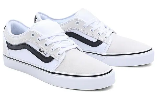VANS Chukka Low Sidestripe Sneakers - White/black