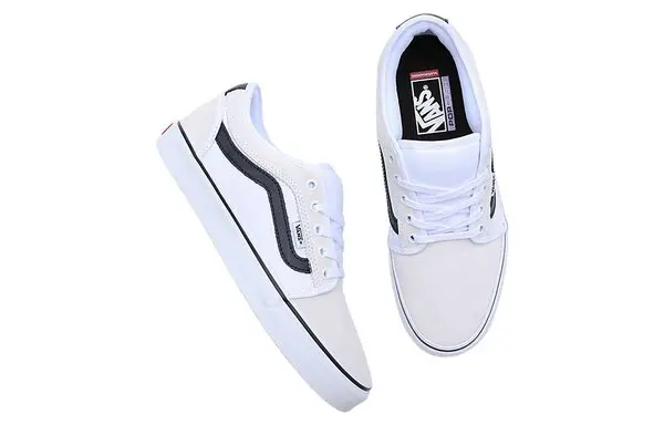 VANS Chukka Low Sidestripe Sneakers - White/black