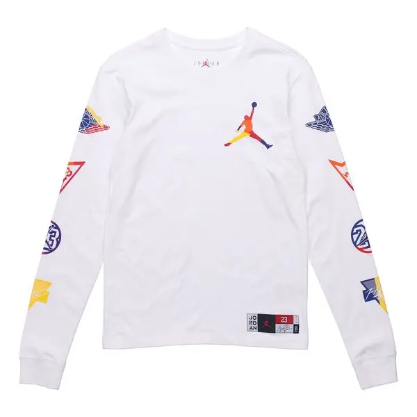 JORDAN Jumpman" Graphic Long Sleeve Crewneck - White