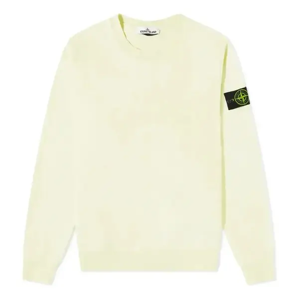 Stone Island Garment Dyed Crewneck Sweatshirt - Lemon/yellow