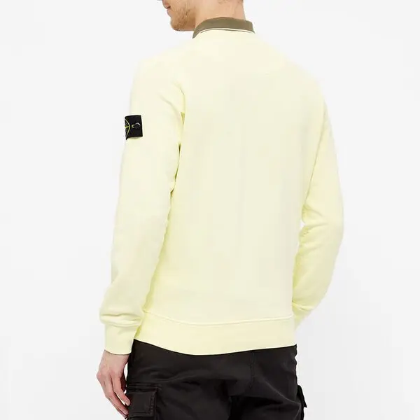Stone Island Garment Dyed Crewneck Sweatshirt - Lemon/yellow
