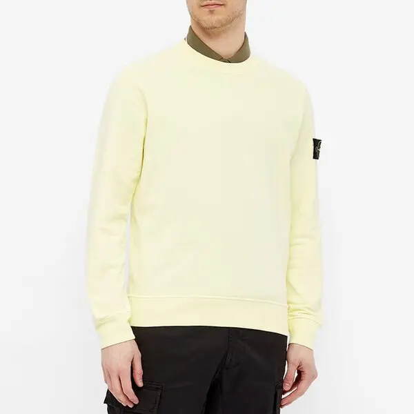 Stone Island Garment Dyed Crewneck Sweatshirt - Lemon/yellow