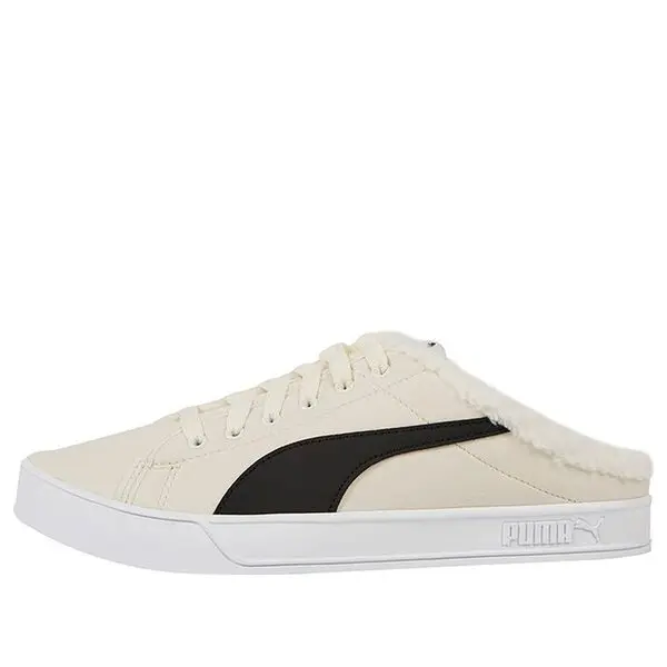 PUMA Bari Mule Sherpa Sneakers - White/black