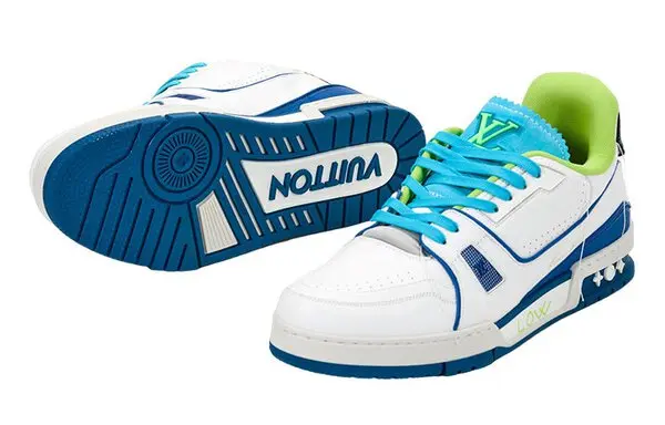 LOUIS VUITTON Low Top Sneakers - White/blue/green