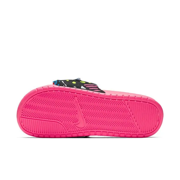 Nike Benassi Jdi Print Slide With Fanny Pack Detail - Pink/black