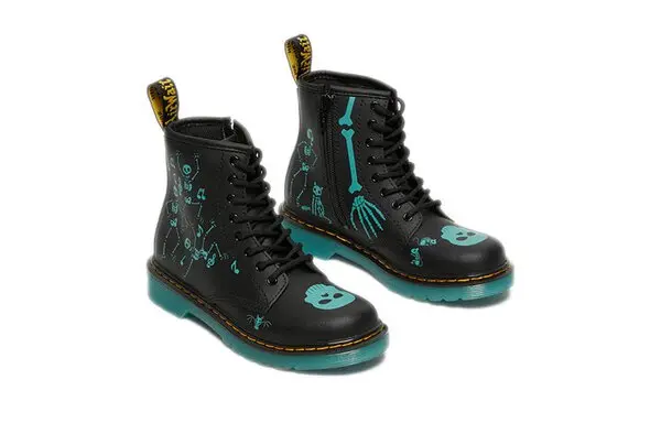 Dr. Martens 1460 Skeleton Print Leather Boots