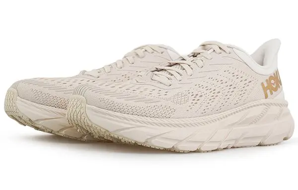 Hoka One One Clifton 7 Athletic Sneakers - Cream