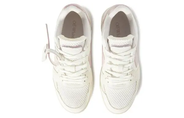 Off-White Slim Out Of Office Leather Sneakers - White/pink