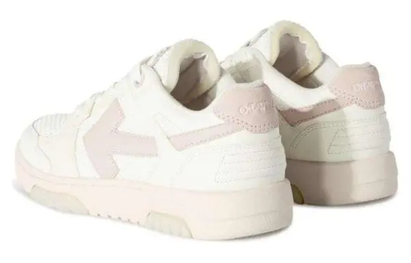 Off-White Slim Out Of Office Leather Sneakers - White/pink