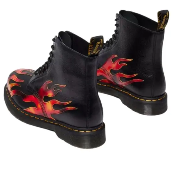 Dr. Martens 1460 Pascal Arcadia Boots With Flame Detailing
