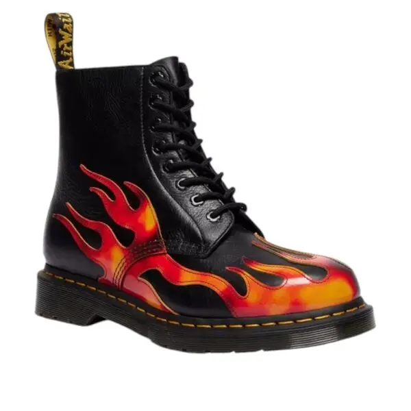 Dr. Martens 1460 Pascal Arcadia Boots With Flame Detailing