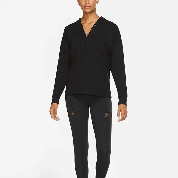 Nike Yoga Waffle V-neck Pullover Sweater