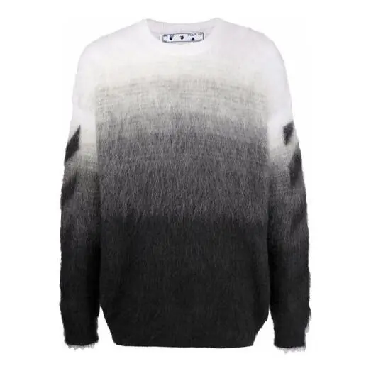 Off-White Gradient Wool Pullover Sweater - Black