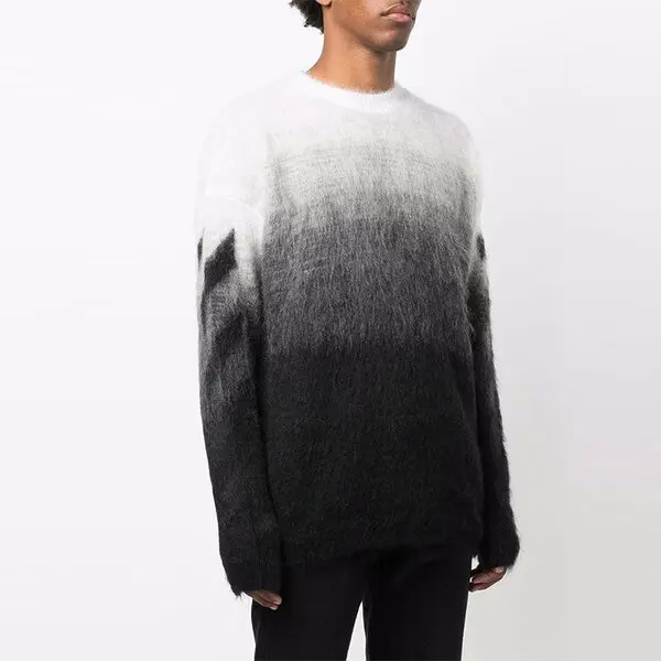 Off-White Gradient Wool Pullover Sweater - Black