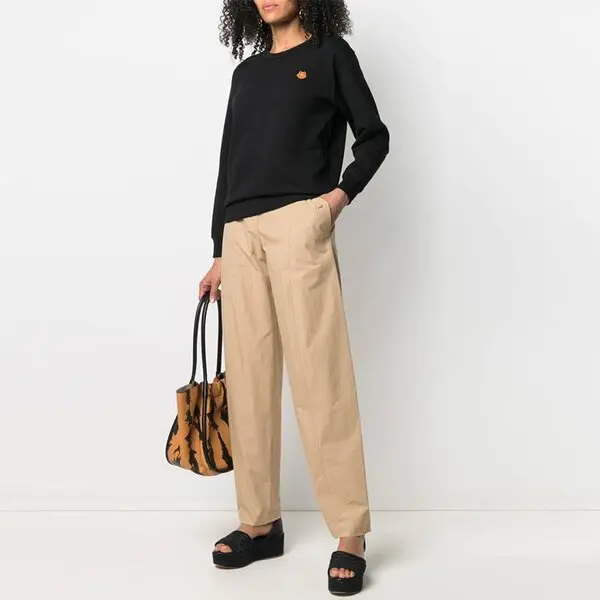 Kenzo Ss21 Embroidery Round Neck Sweatshirt