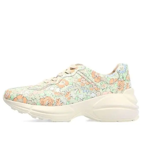 Gucci Rhyton "liberty London" Floral Sneakers - Green