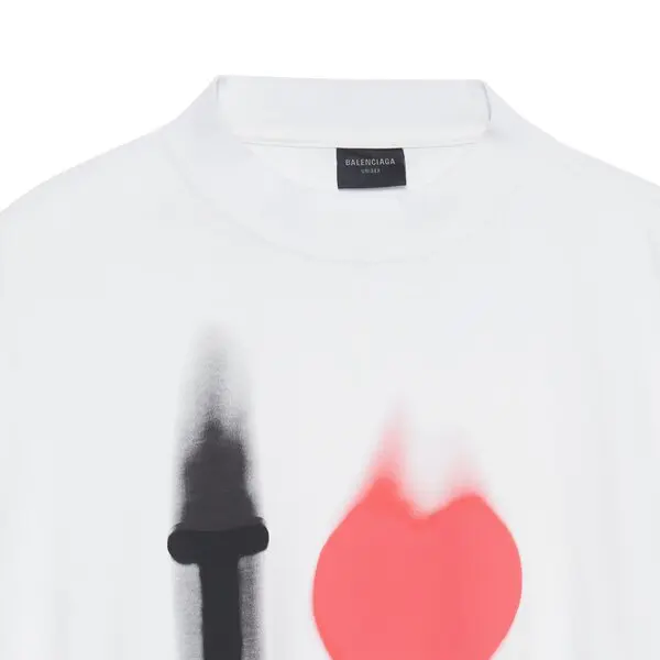 Balenciaga I Love" Graphic Print T-shirt - White