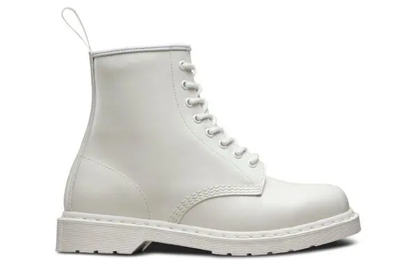 Dr. Martens 1460 Smooth Leather Lace-up Boots - White