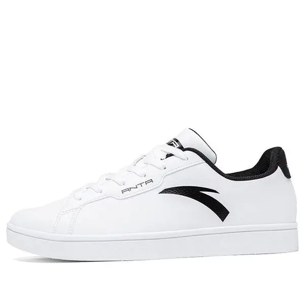 ANTA Skateboarding Shoes - White/black