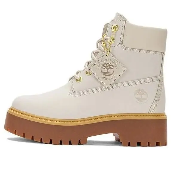 Timberland Stone Street 6-inch Platform Waterproof Boots - Beige/brown