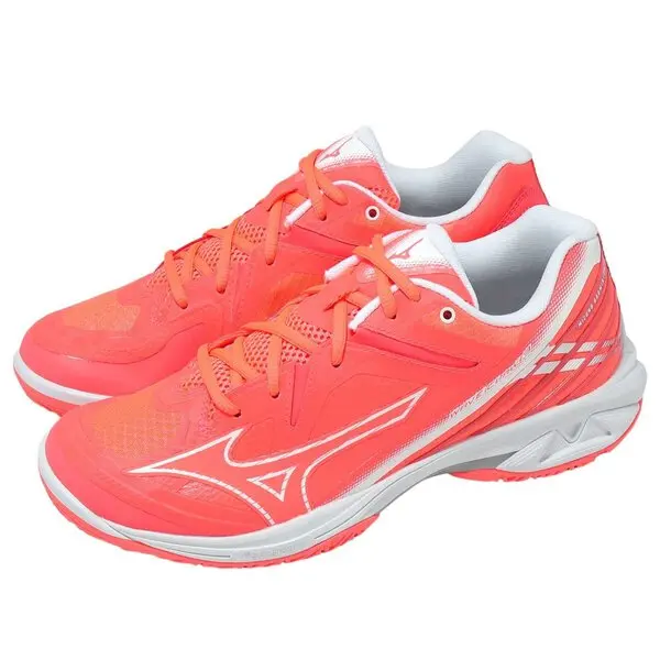 Mizuno Wave Claw 3 Wide Athletic Sneakers - Coral Red