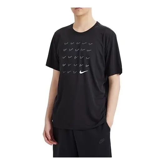 Nike Dri-fit Swoosh Training Short Sleeve - Black