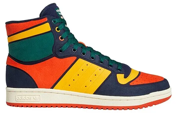 Adidas Originals Top Ten Rb High Top Sneakers - Blue/yellow/red