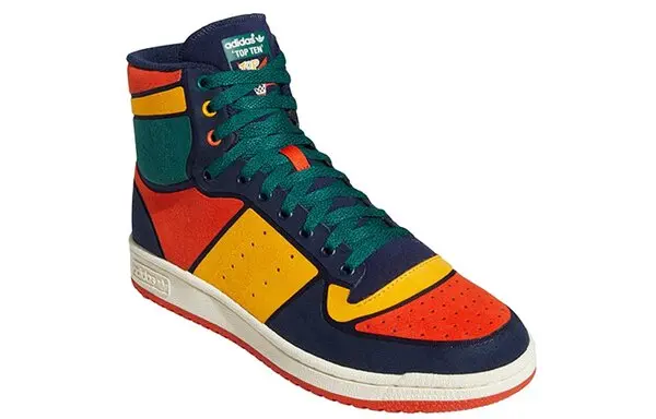 Adidas Originals Top Ten Rb High Top Sneakers - Blue/yellow/red