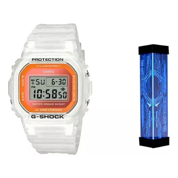 Casio G-shock Square Watch - Whiteorange