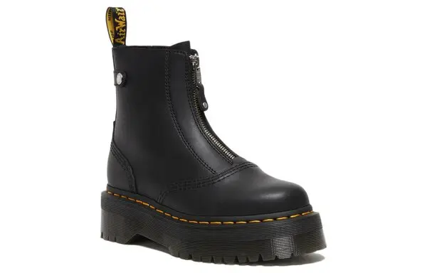 Dr. Martens Jetta Platform Zip-up Boots - Black