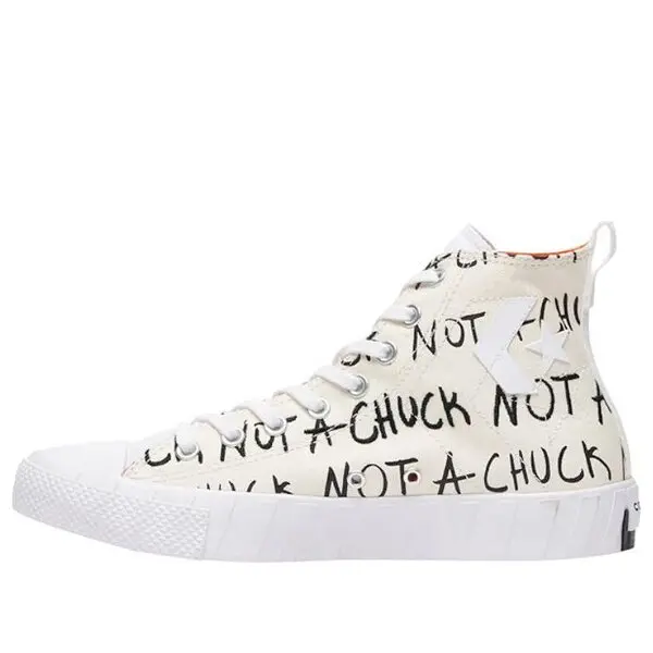 CONVERSE Chuck 70 High 'unt1tl3d White' Canvas Sneakers - White/black