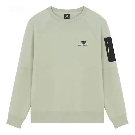 NEW BALANCE Logo Printing Round Neck Pullover - Green
