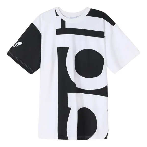 Adidas Originals Big Adi Tee Printing Short Sleeve White - Black/white