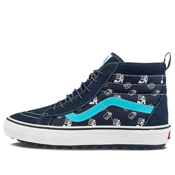 VANS High Top Skater Shoes - Dark Blue/blue
