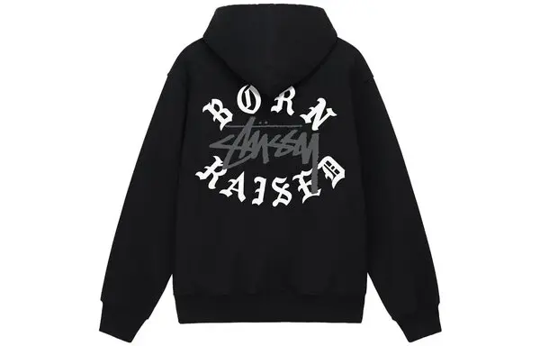 StÜssy X Born X Raised Logo Zip Hoodie