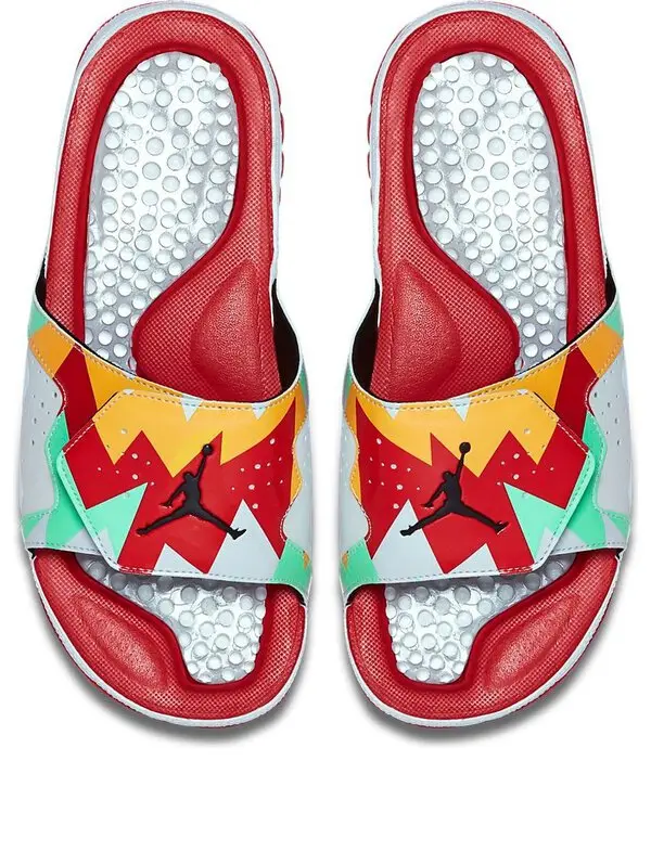 JORDAN Air Hydro Retro Slides - White/black-true Red-night Silver