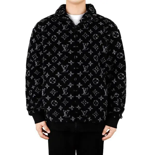LOUIS VUITTON Monogram Fleece Full Logo Zipper Jacket