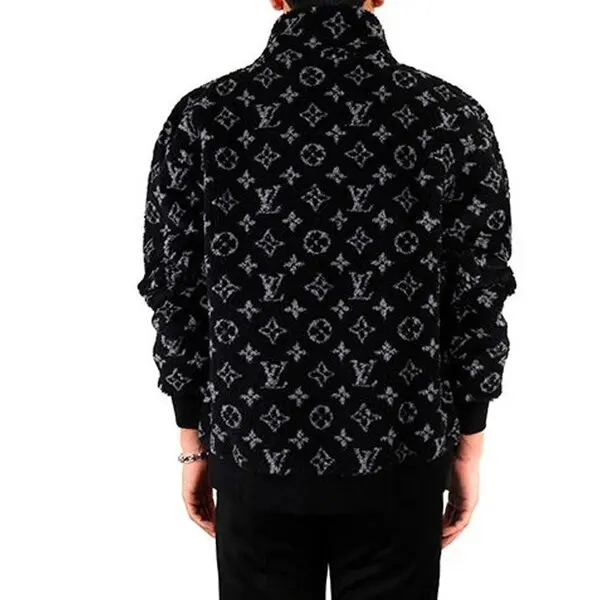 LOUIS VUITTON Monogram Fleece Full Logo Zipper Jacket