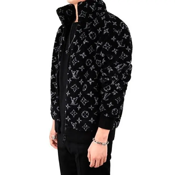 LOUIS VUITTON Monogram Fleece Full Logo Zipper Jacket
