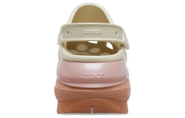 CROCS Mega Crush Color Dip Clogs - White/pink